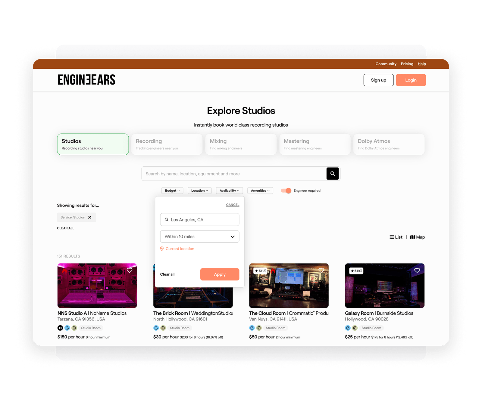 Booking Studio Sessions